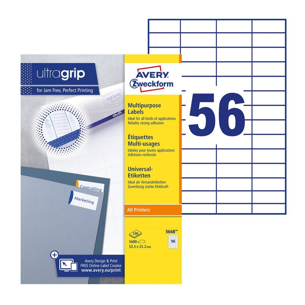 Universele etiketten | 3668 | Avery