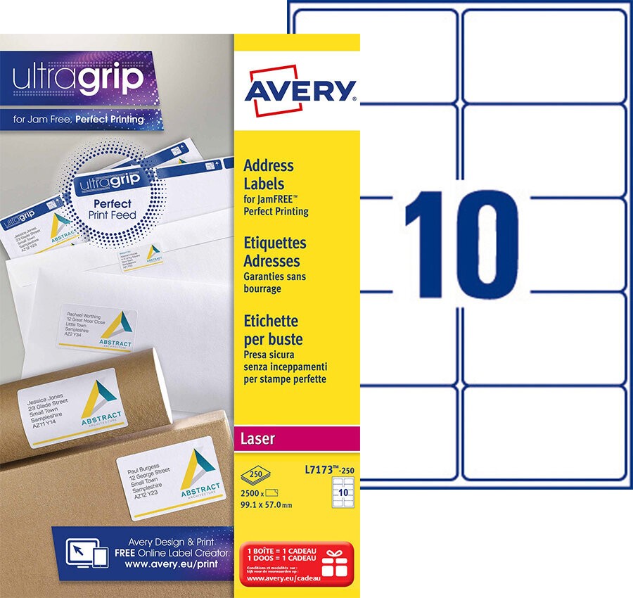 Adresetiketten | L7173-250 | Avery