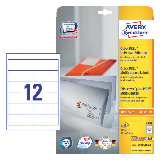 Universele etiketten | 4781 | Avery