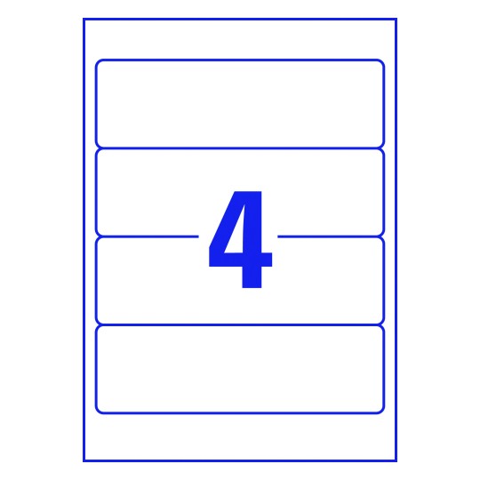 Word template voor etiketten L4761 - 192 x 61 mm | Avery