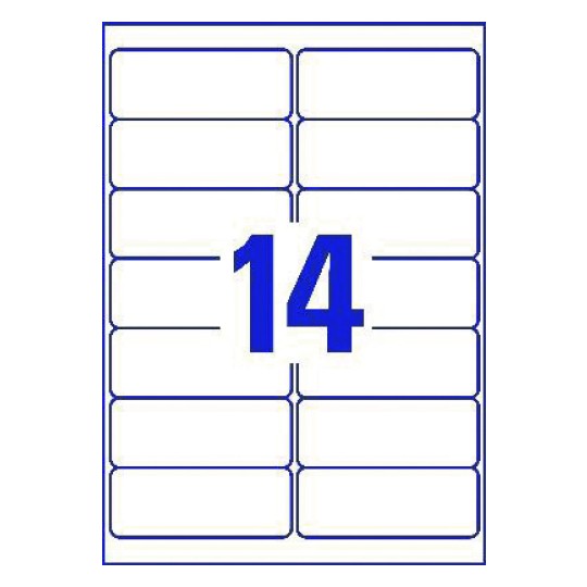 Word template voor etiketten L7063 - 99,1 x 38,1 mm | Avery