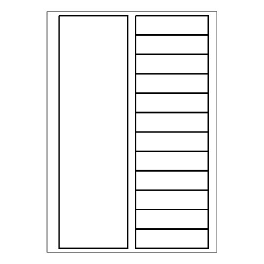 Word template voor tabbladen L7411-12 | Avery
